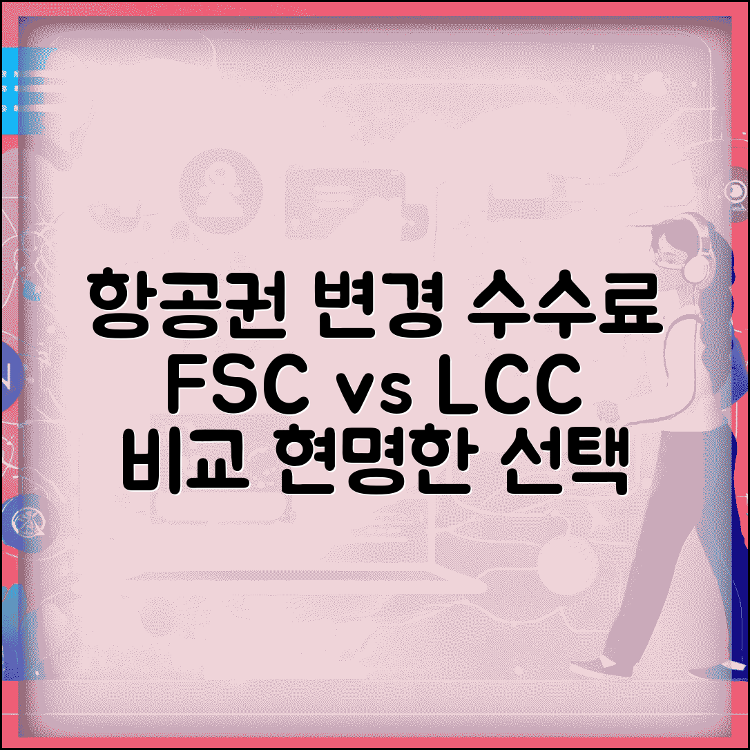 항공권 변경 수수료 항공사 비교 | FSC vs LCC 항공사별 일정 변경 수수료 차이와 선택 기준